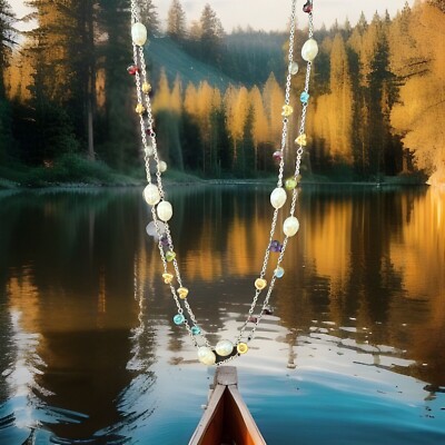 Brighton EYE CANDY Long Necklace 9 Fresh Water Pearls J48212 List $188 ...