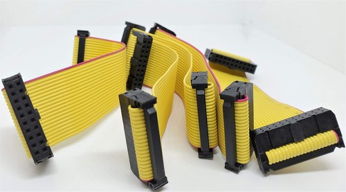 5-Pack IDC 2x10 20P 2.54mm Female Connector 12cm 4 Inches Yellow Flat ...