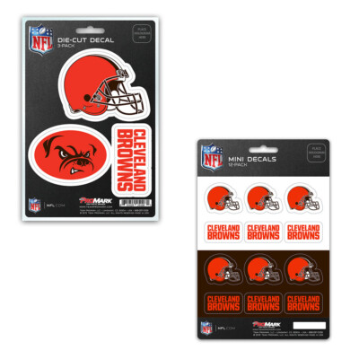New NFL Cleveland Browns Die-Cut Vinyl Decal / Stickers 15-Pack | eBay