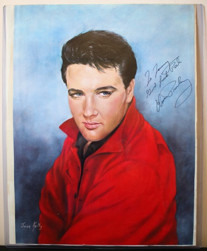 Elvis Presley ~ Signed Autographed Large Vintage Color Portrait Auto ...