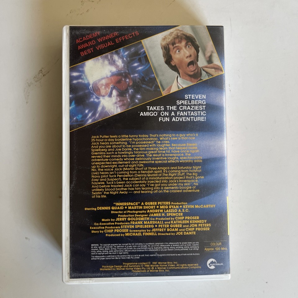 Inner Space VHS Comedy Sci-Fi Big Box Ex-Rental | eBay Australia