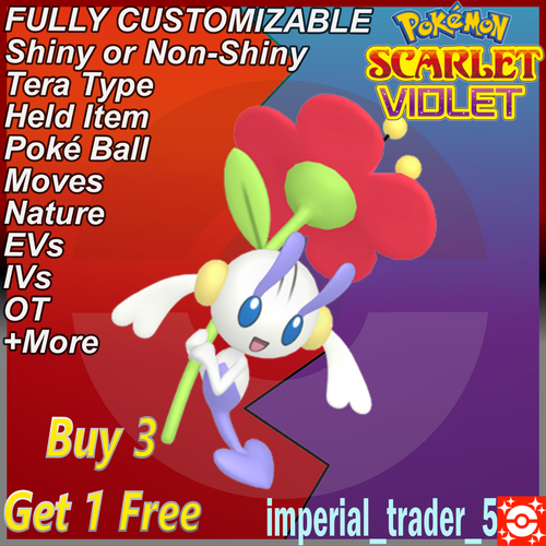 Pokémon Scarlet and Violet Shiny Floette W/ Best 6IV Customizable | eBay