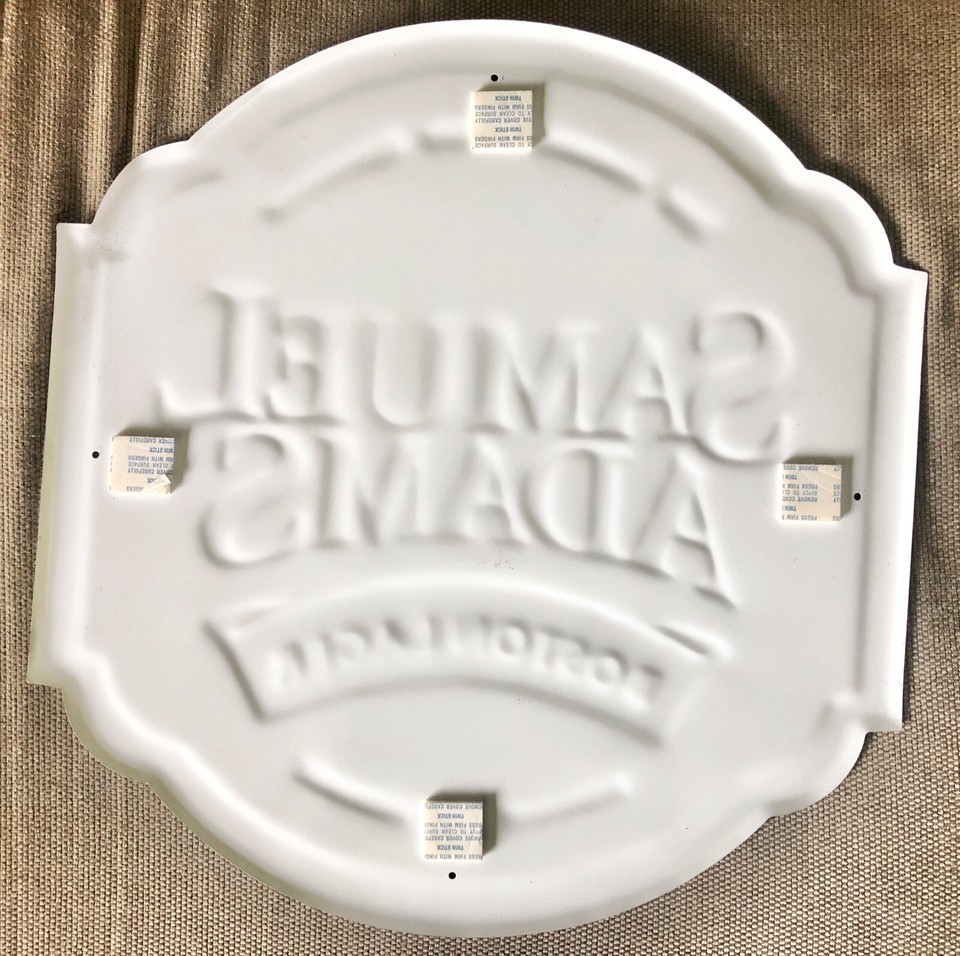 Samuel Adams SIGN tin Boston Beer Company Brewer Patriot Boston Lager ...