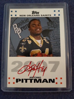 2007 TOPPS ROOKIE PREMIER ANTONIO PITTMAN RED INK SP ON CARD AUTO | eBay