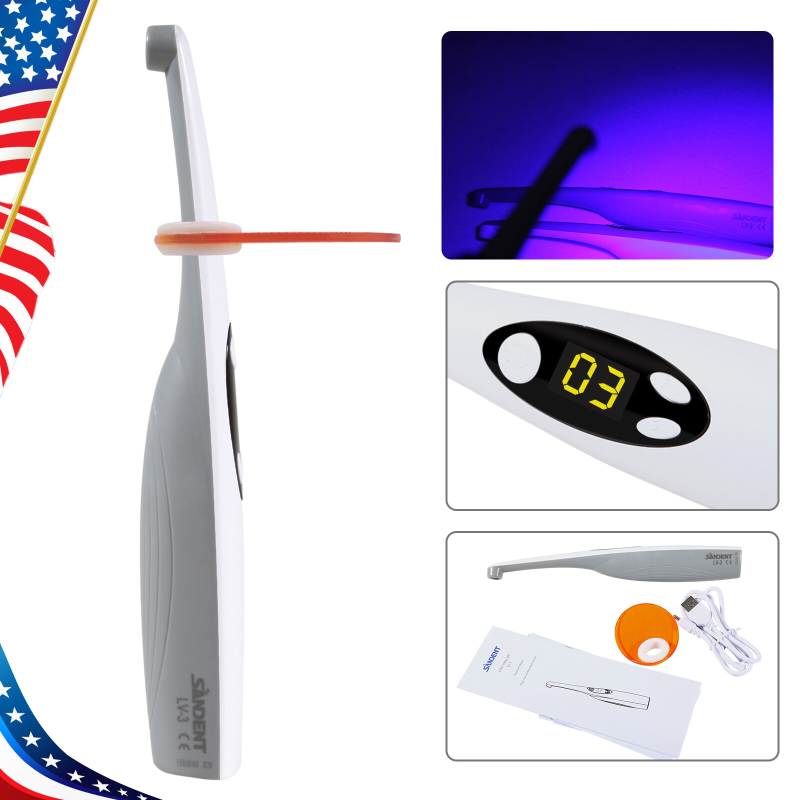 Dental Wireless Cordless LED Curing Light Composite Resin Cure Lamp LED ...