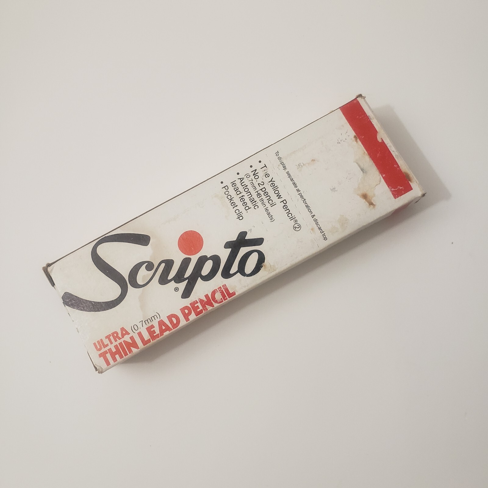 Vintage Scripto Ultra Thin Lead Barrel Pencil Pushpoint 0.7mm HB Lead ...