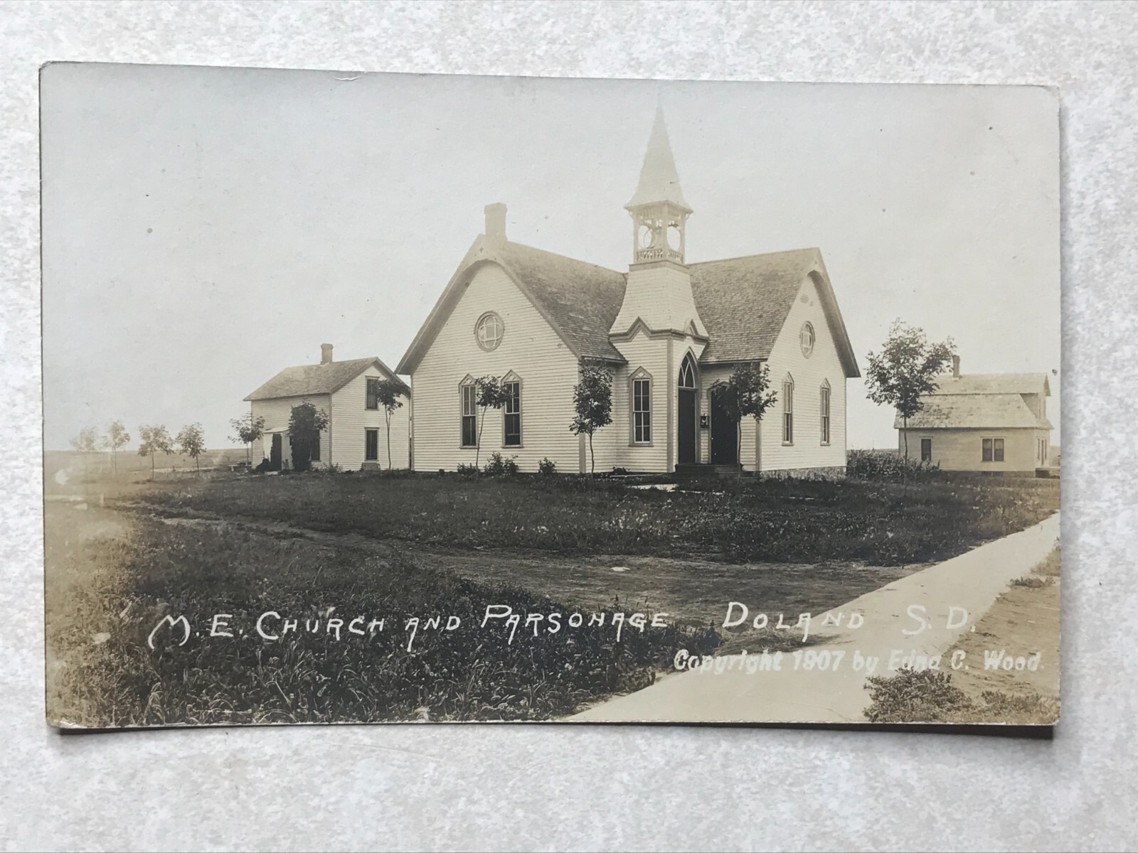 F160 Postcard RPPC ME Church & Parsonage Doland SD South Dakota | eBay