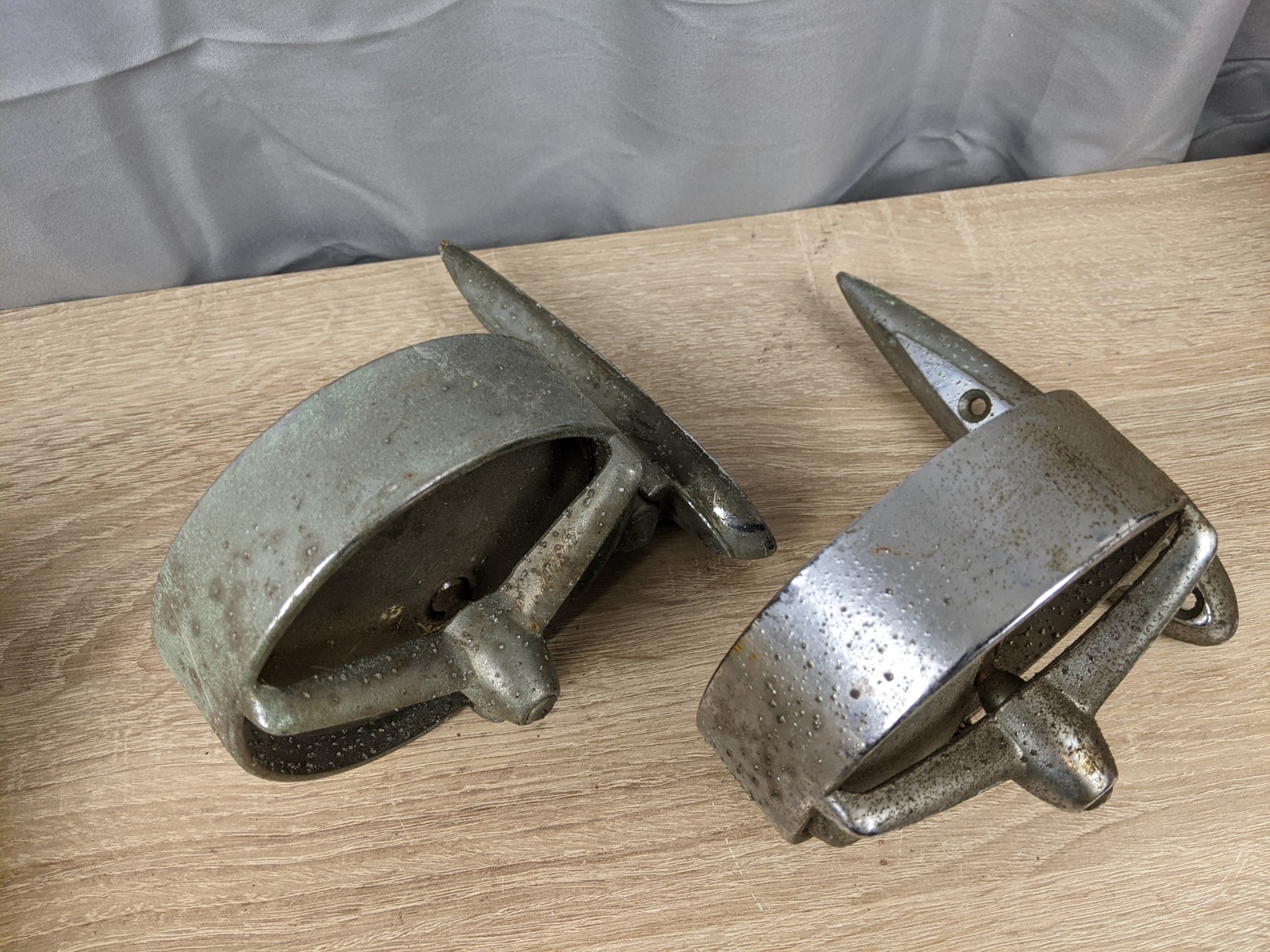 Pair YANKEE METAL PRODUCTS Tri-Bar MIRROR 40100 SIDE VIEW Hot RAT Rod ...