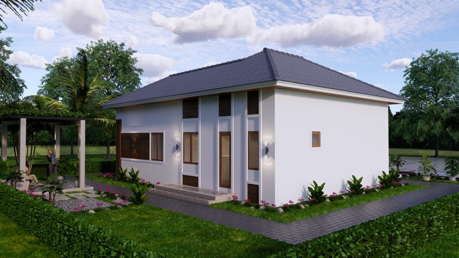 40x28 Feet Small House Plan 12x8.5 Meter 3 Beds 2 Baths Hip PDF & A4 ...