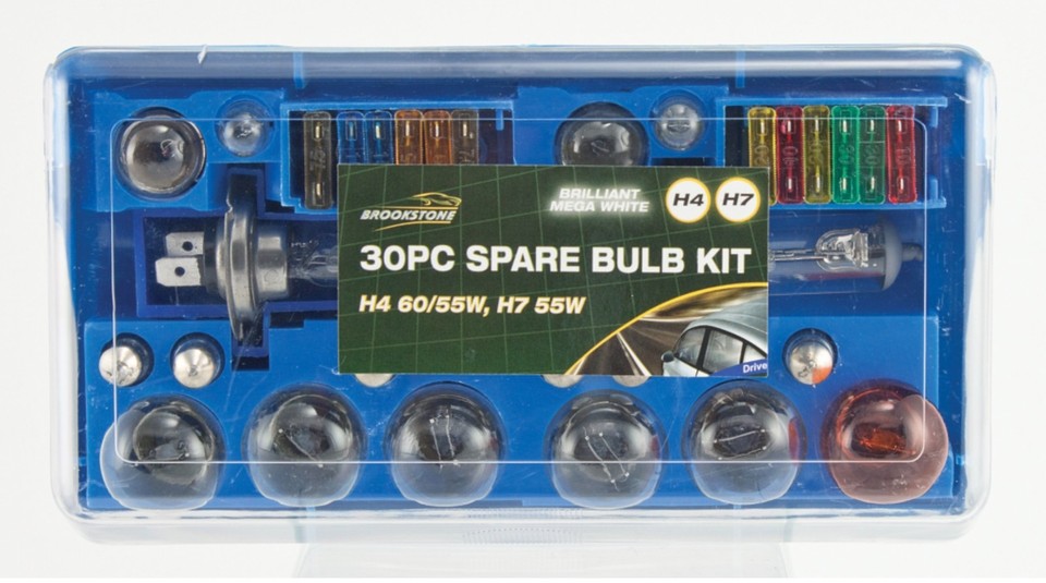 30PC Emergency Car Bulb Spare Kit Universal H4 H7 Fuses Replacement ...