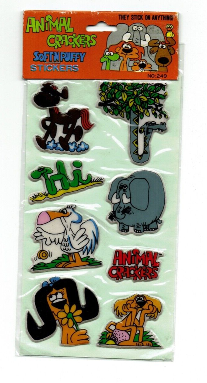 1982 Animal Crackers Soft 'n Puffy Vintage Stickers | eBay