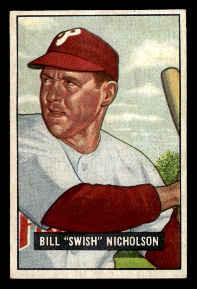 1951 Bowman Baseball #113 Bill (Swish) Nicholson EX *g1 | eBay