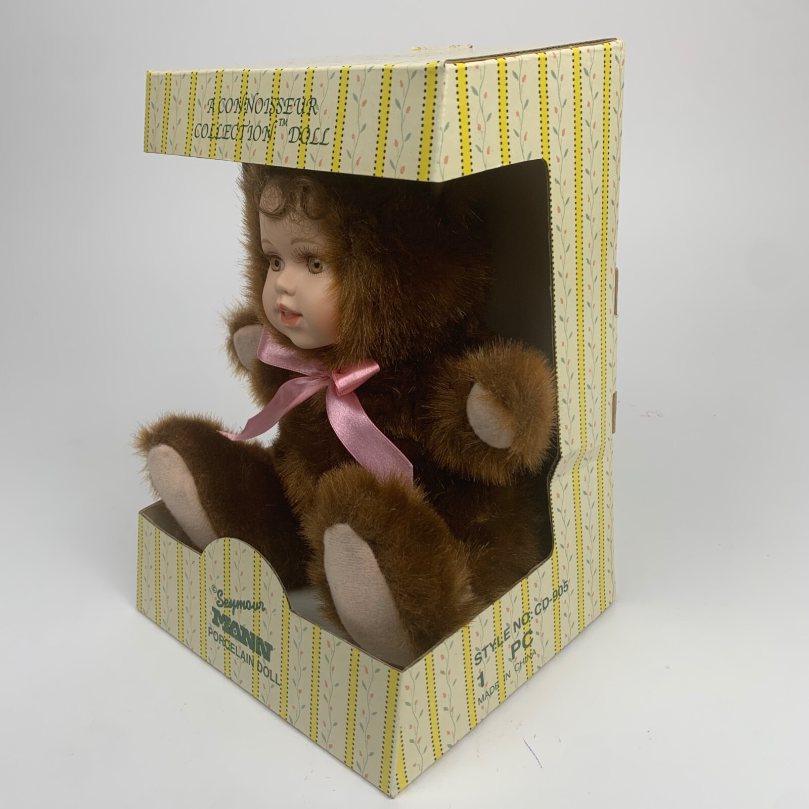 Vintage Seymour Mann Connoisseur Collection Teddy Bear Porcelain Doll ...