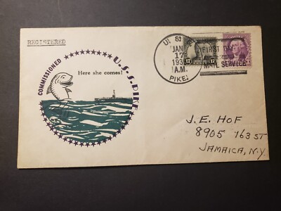 Submarine USS PIKE SS-173 Naval Cover 1935 COMMISSIONED Cachet FDPS | eBay