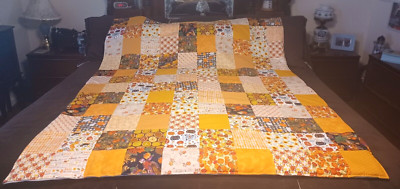 COUNTRY COTTAGE AUTUMN FALL HARVEST PATCHWORK THROW QUILT - BRAND NEW | eBay