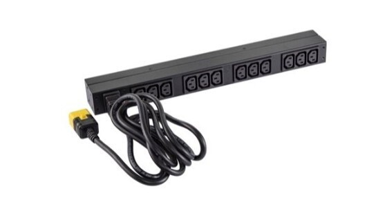 APC NetShelter AP9565 Basic 1U Rack PDU 208V 16A, x12 C13 outlets, C20 ...