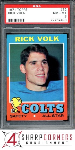 1971 TOPPS #32 RICK VOLK RC COLTS PSA 8 | eBay