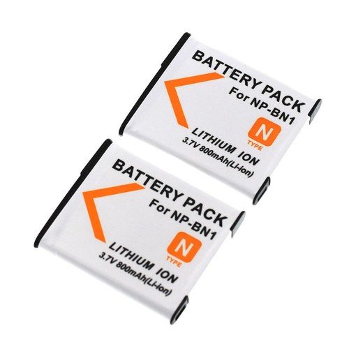 2Pcs NP-BN1 Battery for Sony Cyber-Shot DSC-QX10 QX30 QX100 T99 T110 ...