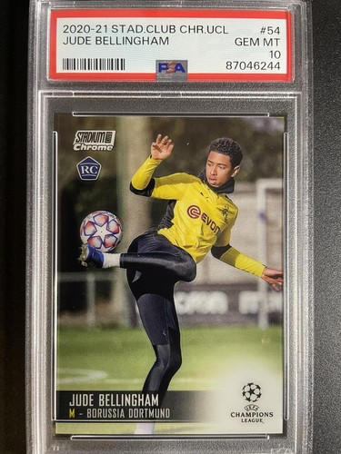 2020-21 Topps Stadium Club CL JUDE BELLINGHAM PSA 10 Base BORUSSIA ...