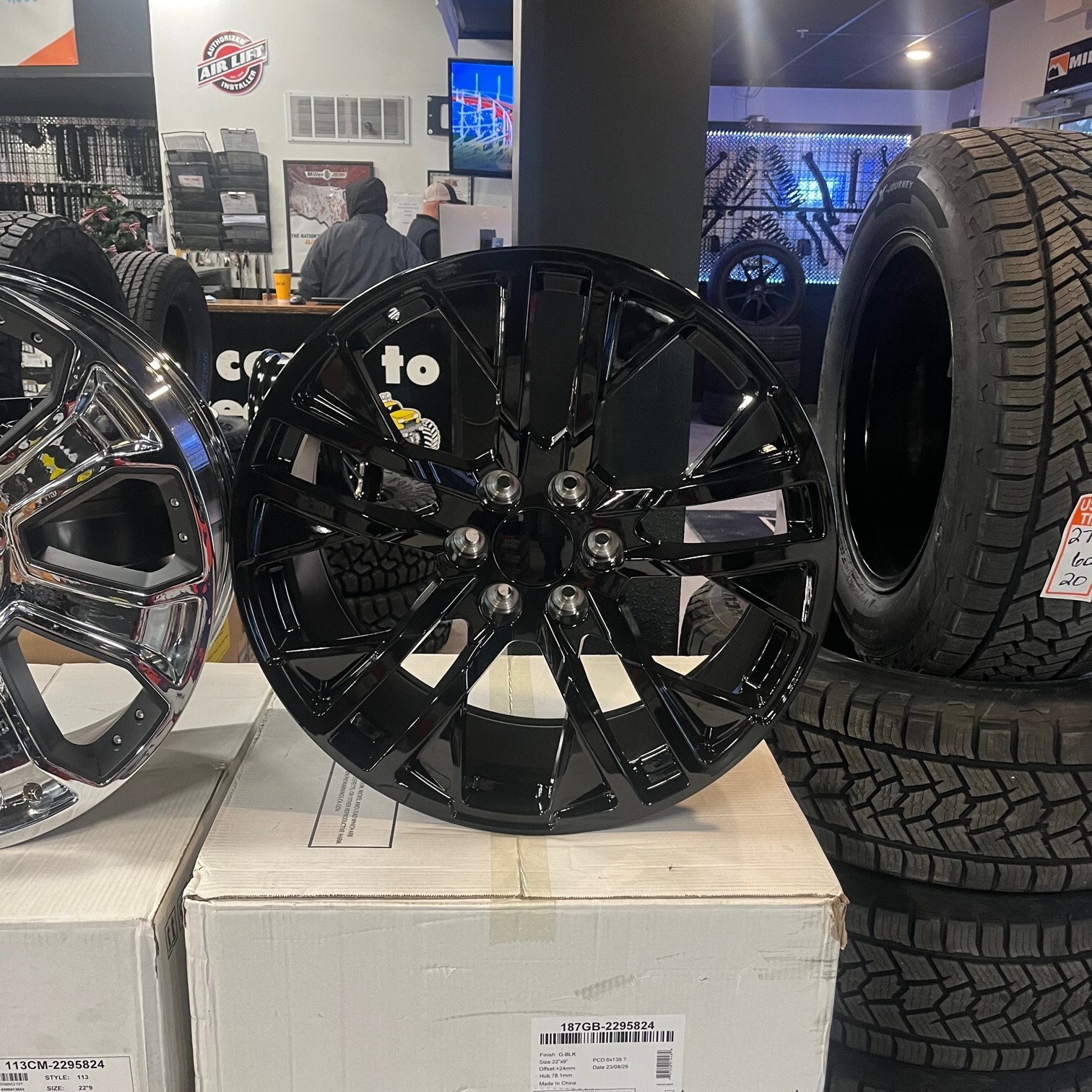 4 New 22" gloss black OE replica 5903 Wheels Rims 2022 Chevy Silverado ...