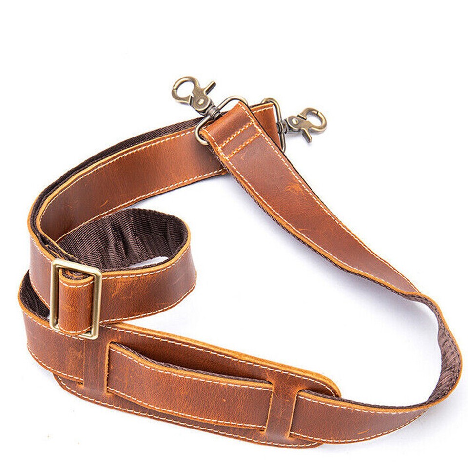 Genuine Leather Replacement strap Adjustable for Briefcase Luggage ...