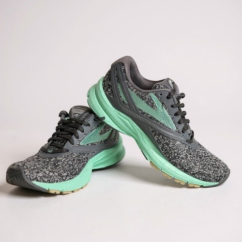 Brooks Launch 4 Energize Gray Black Green Running Shoe Sneaker Women's ...