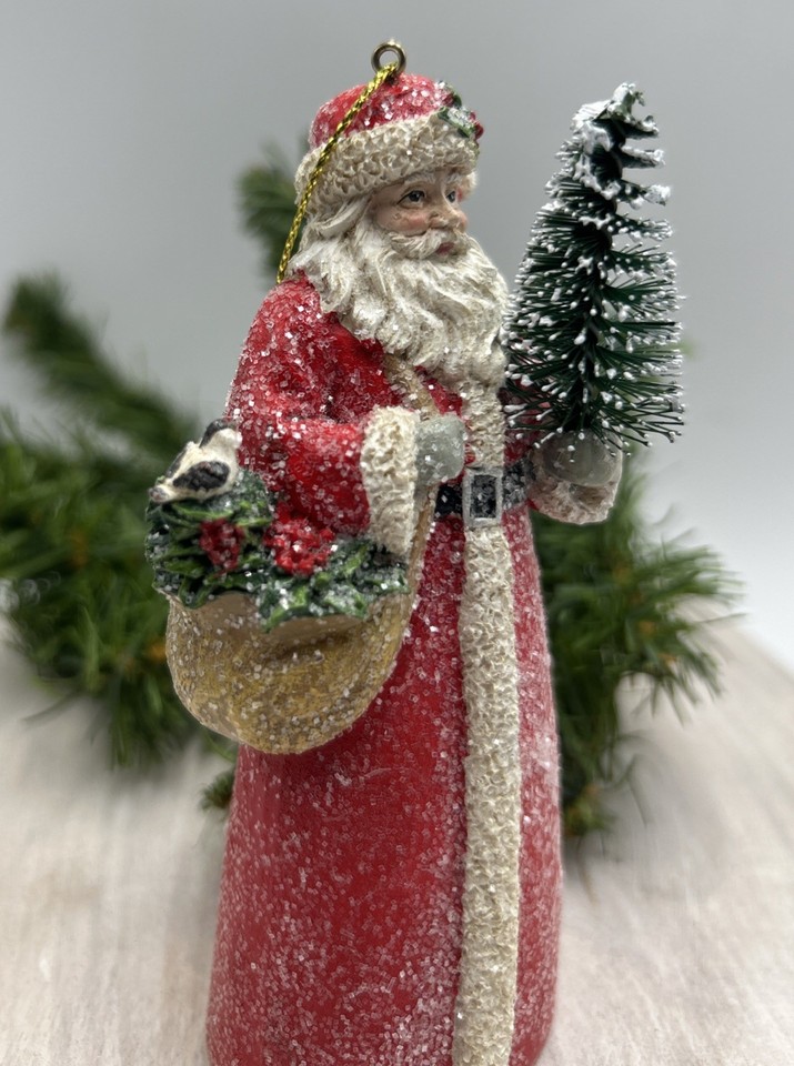 Raz Imports By Susan Winget Santa Claus Christmas Ornament W Tree Resin ...