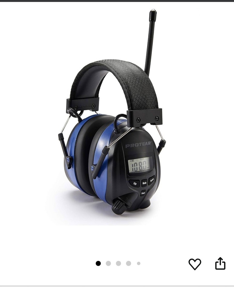 PROTEAR Bluetooth Ear Defenders, with FM/AM Digital Radio, and Built-in ...