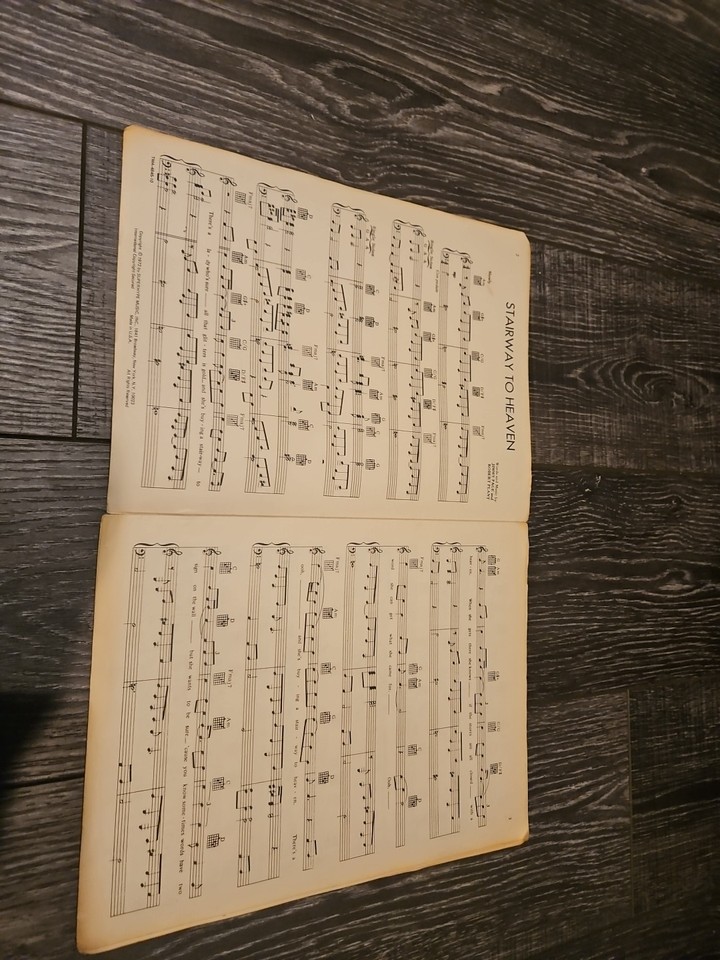 LED ZEPPELIN STAIRWAY TO HEAVEN SHEET MUSIC (SUPERHYPE PUBLISHING, 1972) | eBay