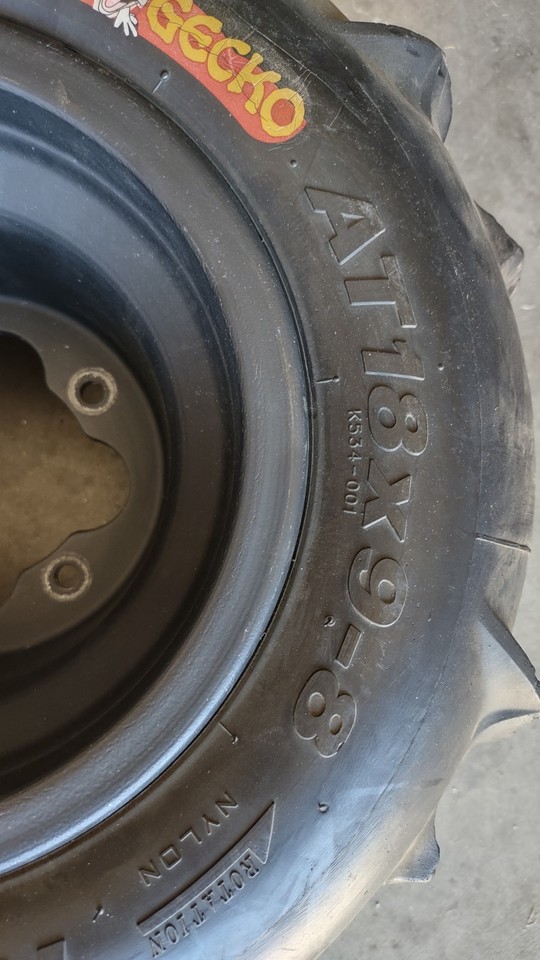 Yamaha Raptor 125 250 Sand Gecko Paddle Tires 18x8x9 On DWT A5 Wheels ...