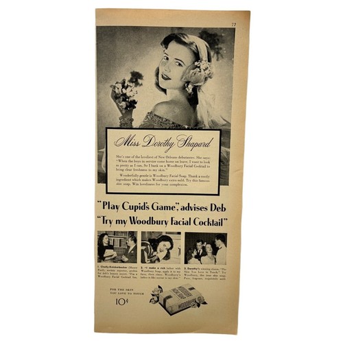 Woodbury Facial Soap Vintage Print Ad 40s Maury Paul New Orleans ...
