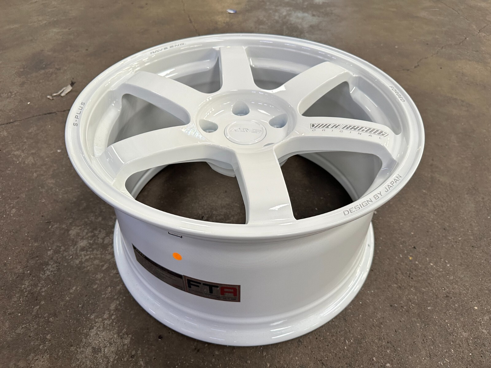 New 18x9.5 ET44 5x120 AOW TE37 SAGA S Plus WHITE Wheel CIVIC TYPE R FK8 ...