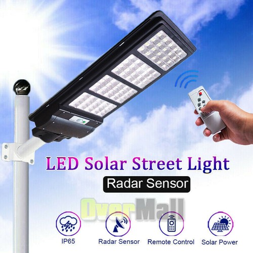 150W LED Solar Street Light Outdoor Commercial IP67 Dusk to Dawn PIR ...