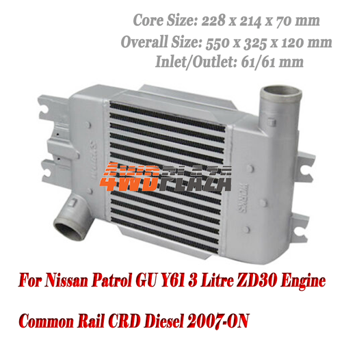 Upgrade Intercooler For 2007+ Nissan Patrol GU Y61 ZD30 3.0L TD Common ...