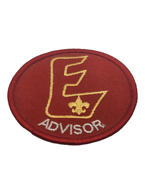 Red Boy Scout Exploring Explorer Advisor Letter E Boy Scout BSA Patch ...