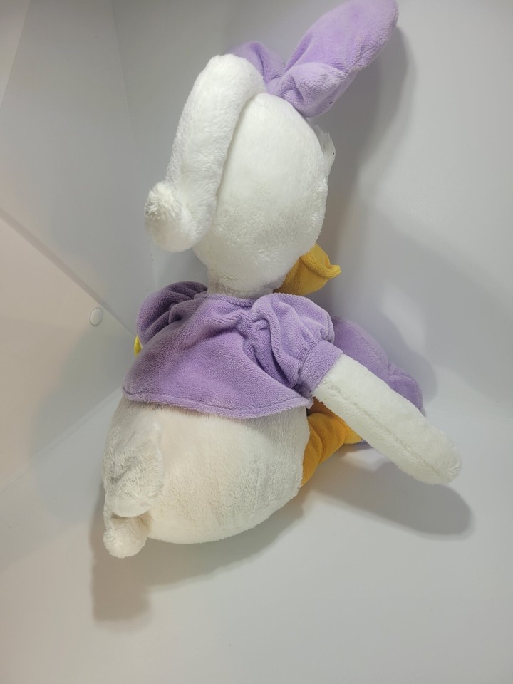 DISNEY STORE STAMPED DAISY DUCK CUDDLY 17"PLUSH SOFT TOY TEDDY DISNEY ...