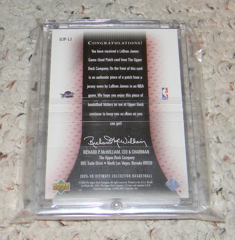LeBron James - 2005-06 Upper Deck: Ultimate Collection - 3 Color Patch ...