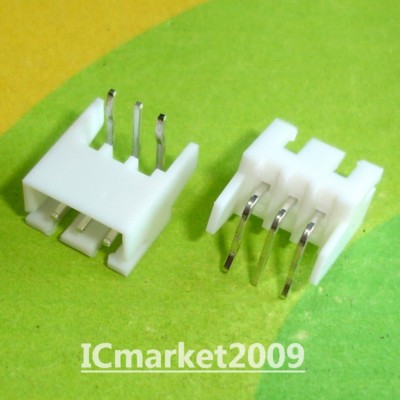 100 PCS XH-3A 2.54 mm pitch Right Angle XH-3P 3Pin connector leads ...