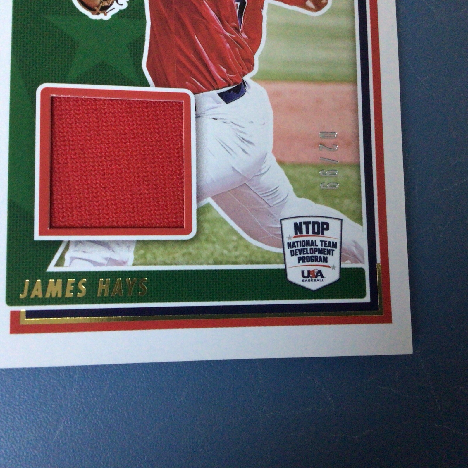 2022 Panini USA Baseball Stars & Stripes Materials Gold /99 James Hays ...