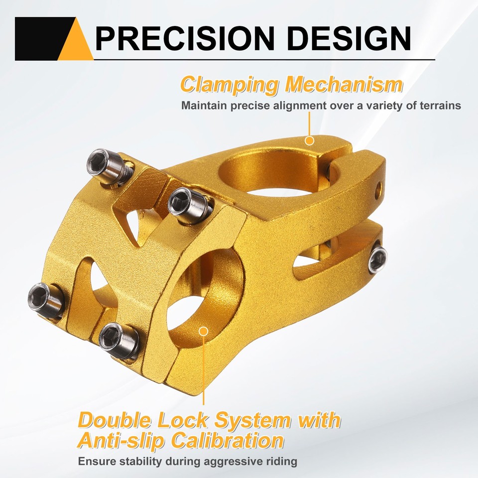 25.4mm Bike Stem 45mm Bicycle Handlebar Stem for MTB, Sand Gold | eBay