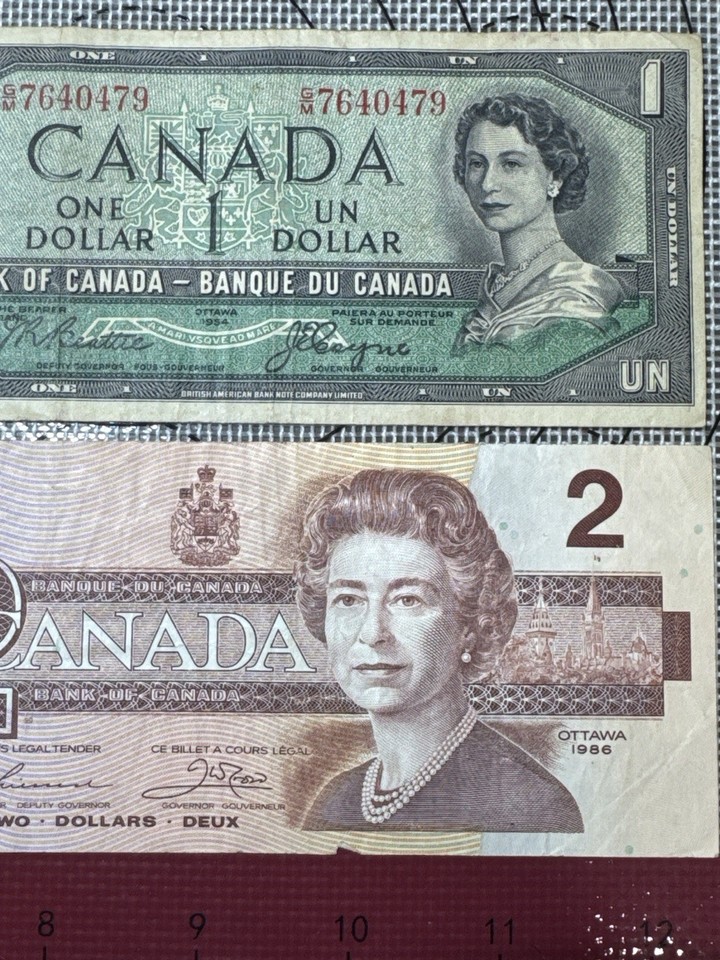 Vintage Canada Banknotes Lot – 1954 $1 & 1986 $2.00 | eBay