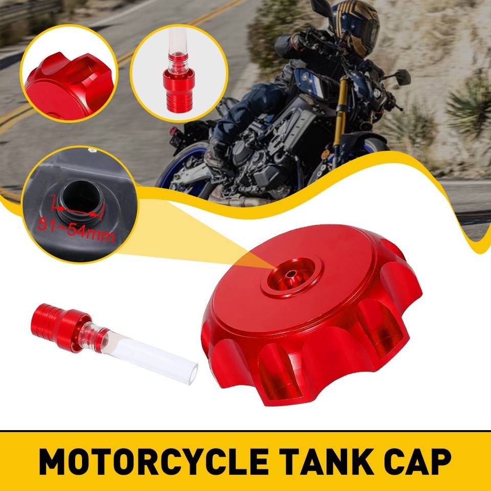 Red Motorcycle Fuel Gas Cap Tank Vent Air Valve Breather Tube Pit Dirt Bike | eBay