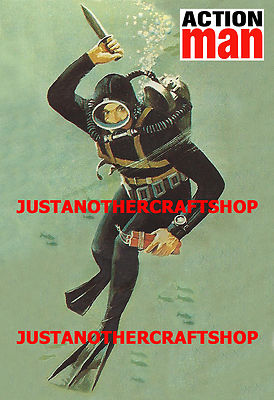 Action Man 1960's Sailor Navy Frogman A3 Size Poster Advert Shop Sign ...