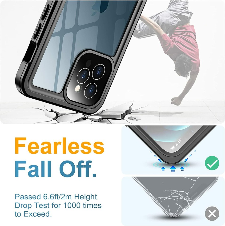 For iPhone 12 Pro Max 12 Mini Waterproof Case Shockproof Screen ...