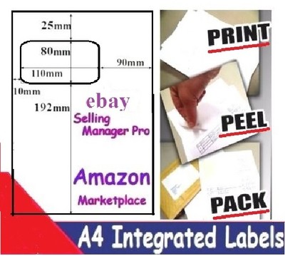 EBAY INTEGRATED LABELS - AMAZON INTEGRATED LABELS STICKY ADDRESS LABELS ...