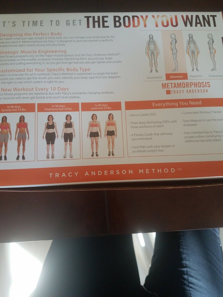 Tracy Anderson Metamorphosis AB Centric Program 4 Dvds Measuring Tape ...