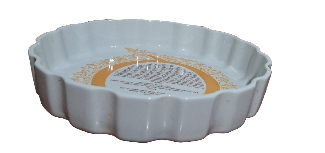 Shafford Quiche Lorraine Pie Plate with Recipe Deep Baking Dish 11 ...