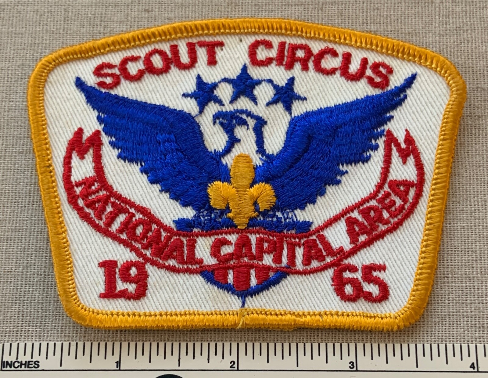 Vintage 1965 NATIONAL CAPITAL AREA COUNCIL Boy Scout Circus PATCH BSA ...