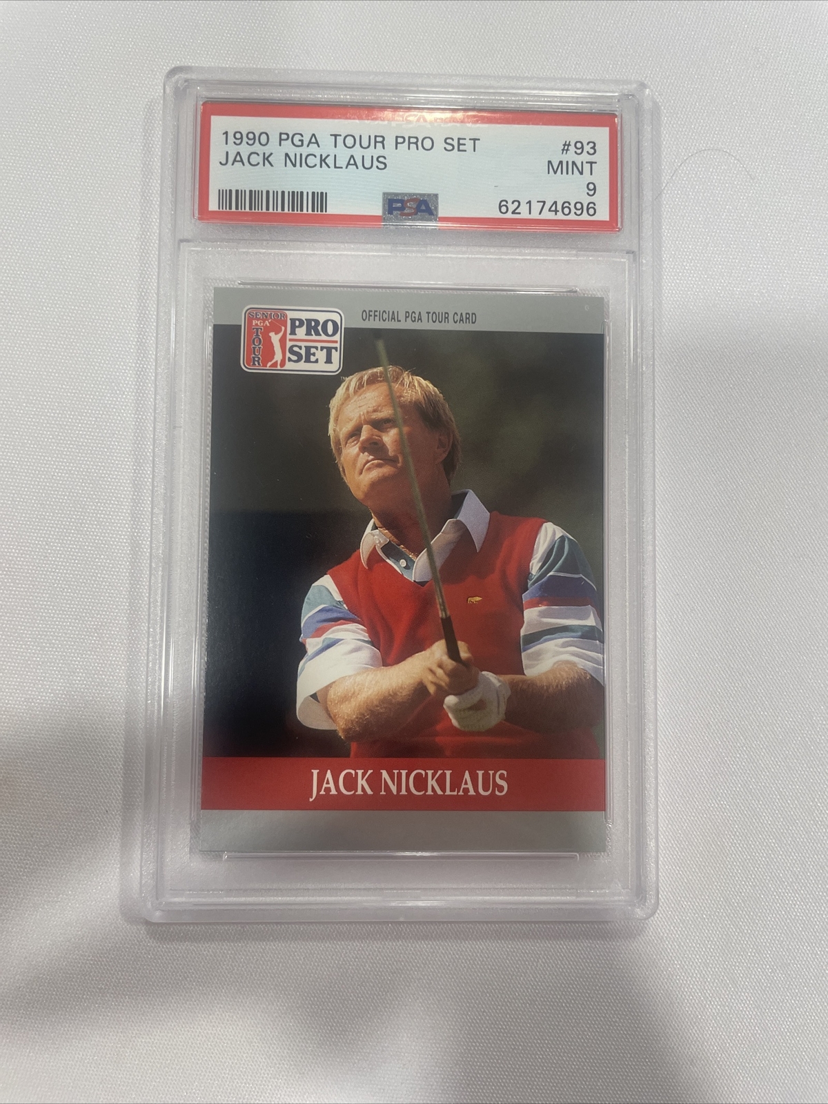 1990 PGA Tour Pro Set Golf Jack Nicklaus #93 PSA 9 MINT Card | eBay