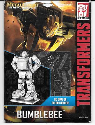 METAL EARTH Transformers Bumblebee, 3-D Metal Model Kit (No Scale ...